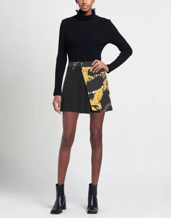 Versace Denim Wrap Mini Skirt