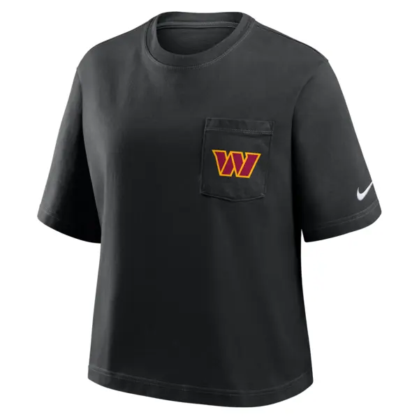 Nike Washington Commanders Rewind Pocket Boxy Nfl T-shirt - Black