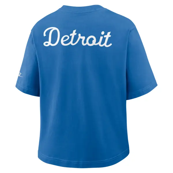 Nike Detroit Lions Rewind Pocket Boxy Nfl T-shirt - Blue
