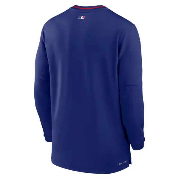 Nike Texas Rangers Authentic Collection Dri-fit Mlb 1/2-zip Long-sleeve Top