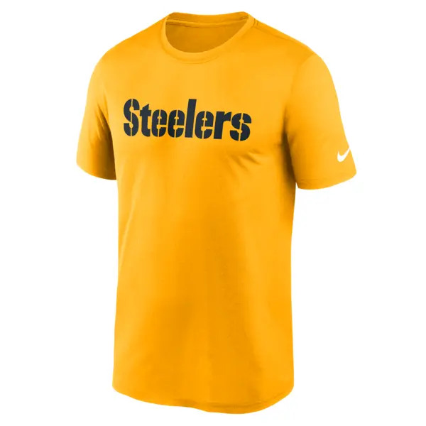 Nike Pittsburgh Steelers Primetime Legend Wordmark Dri-fit Nfl T-shirt - Yellow