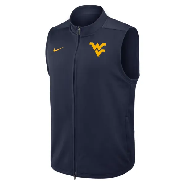 Nike West Virginia Victory Therma-fit College Full-zip Vest - Blue