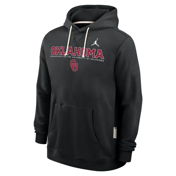 JORDAN Oklahoma Sideline Pullover Hoodie - Black