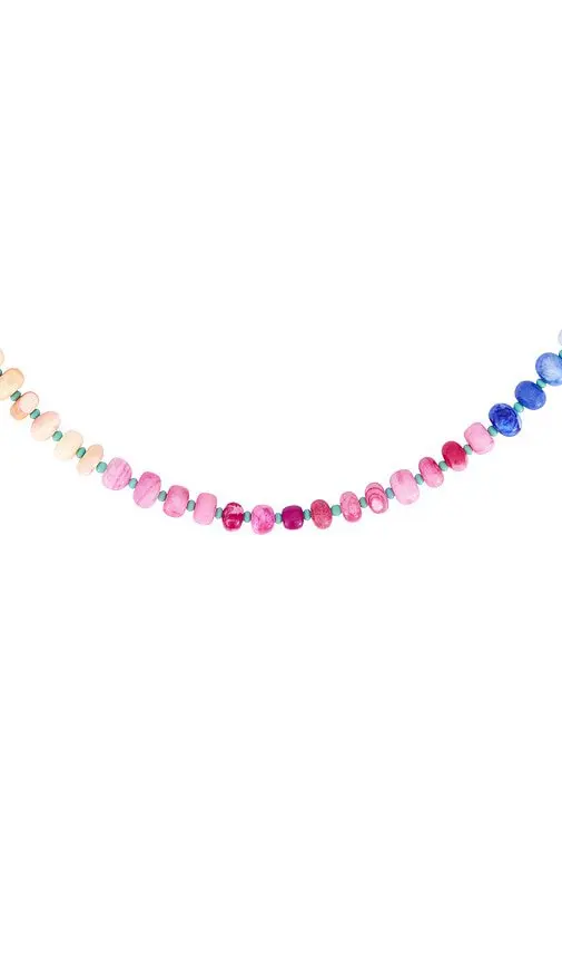 ELIZABETH COLE Rainbow-tone Beaded Necklace