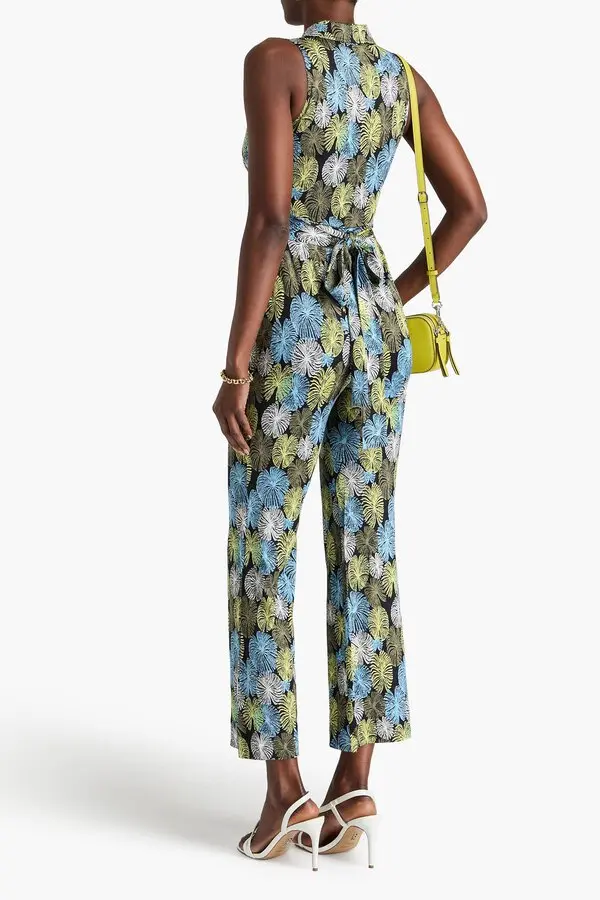 Diane Von Furstenberg Printed Stretch-jersey Jumpsuit