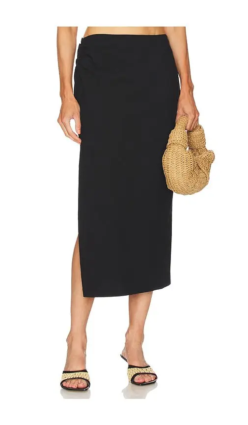 Astr The Label Asha Midweight Linen Skirt