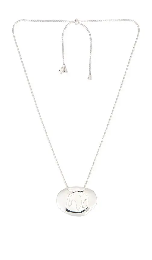 Ettika Molten Metal Pendant Necklace - Silver