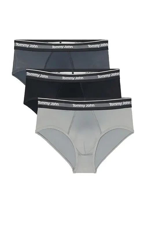 Tommy John Comfort Micro 2 Brief In Dark Grey - Black