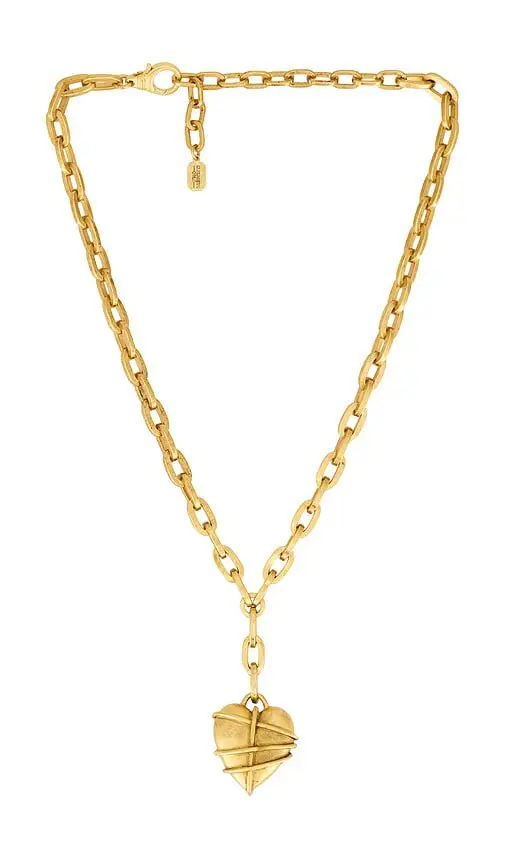 ELIZABETH COLE Doralia Heart Pendant Necklace - Gold