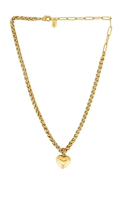 ELIZABETH COLE Pendant Necklace With Heart Pendant - Gold