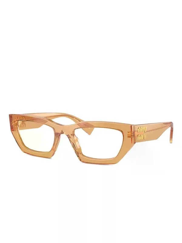 Miu Miu Geometric-frame Glasses - Orange