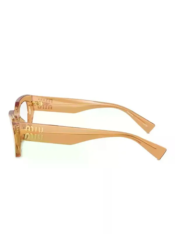 Miu Miu Geometric-frame Glasses - Orange