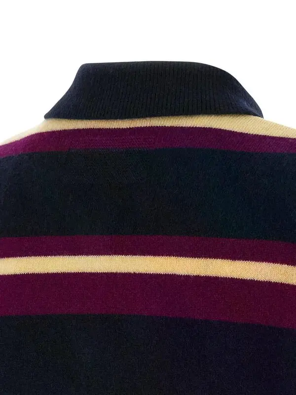 Guest In Residence Striped Cashmere Polo Shirt