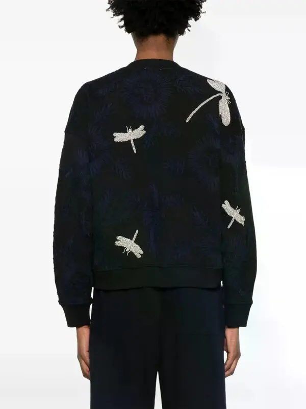 FORTE_FORTE Embroidered Cotton Sweatshirt - Black