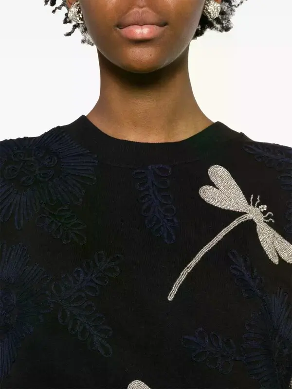 FORTE_FORTE Embroidered Cotton Sweatshirt - Black