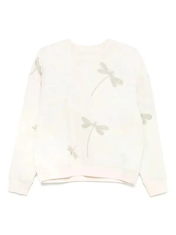 FORTE_FORTE Embroidered Cotton Sweatshirt - Neutrals