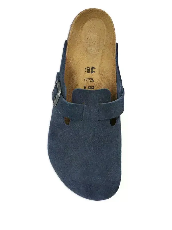 BIRKENSTOCK Boston Buckle Suede Slip-ons - Blue
