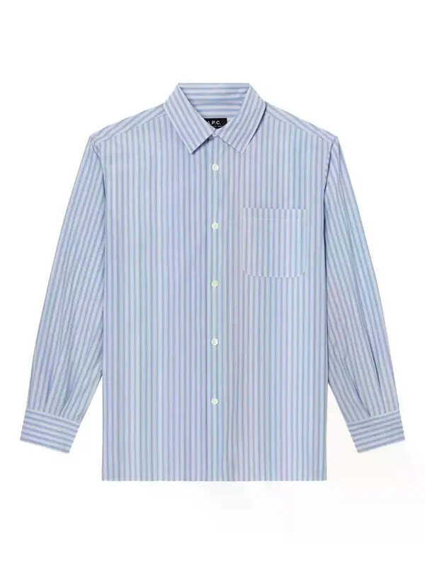 A.p.c. Sela Striped Cotton Shirt