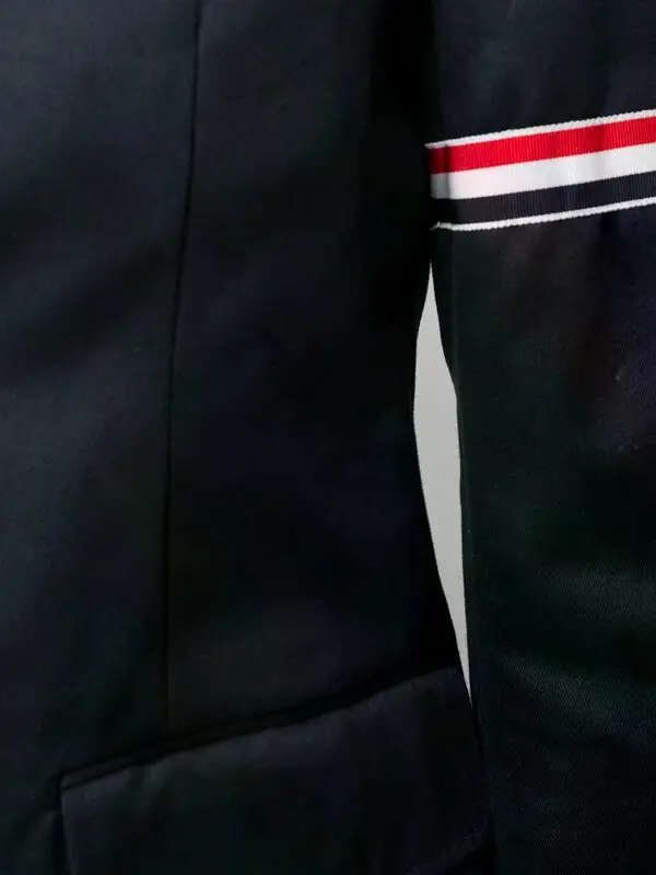 Thom Browne Unconstructed Grosgrain Armband Sport Coat - Blue