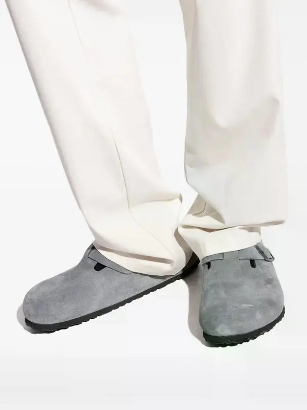 BIRKENSTOCK Buckle Suede Mules