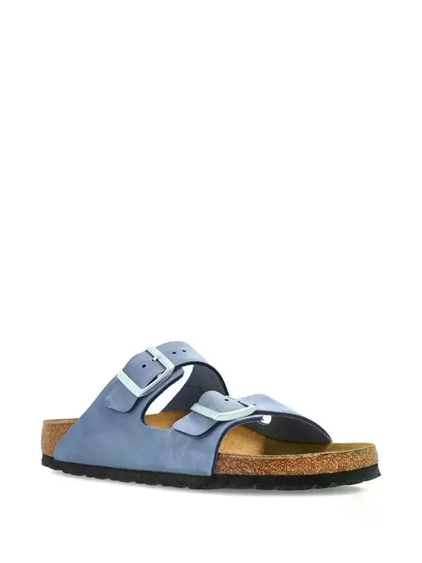 BIRKENSTOCK Leather Double-buckle Sandals - Blue