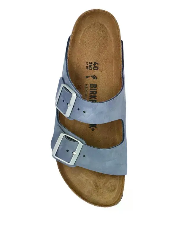 BIRKENSTOCK Leather Double-buckle Sandals - Blue