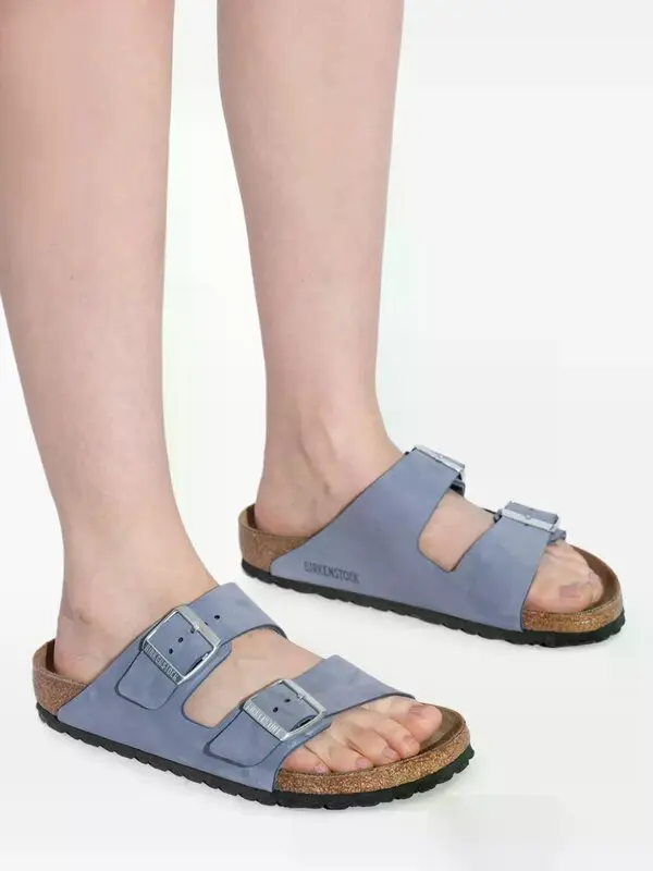 BIRKENSTOCK Leather Double-buckle Sandals - Blue