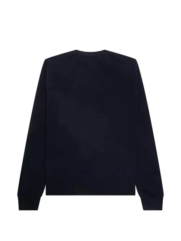 Play Comme Des Garcon X The Artist Invader Heart-patch Cardigan - Blue