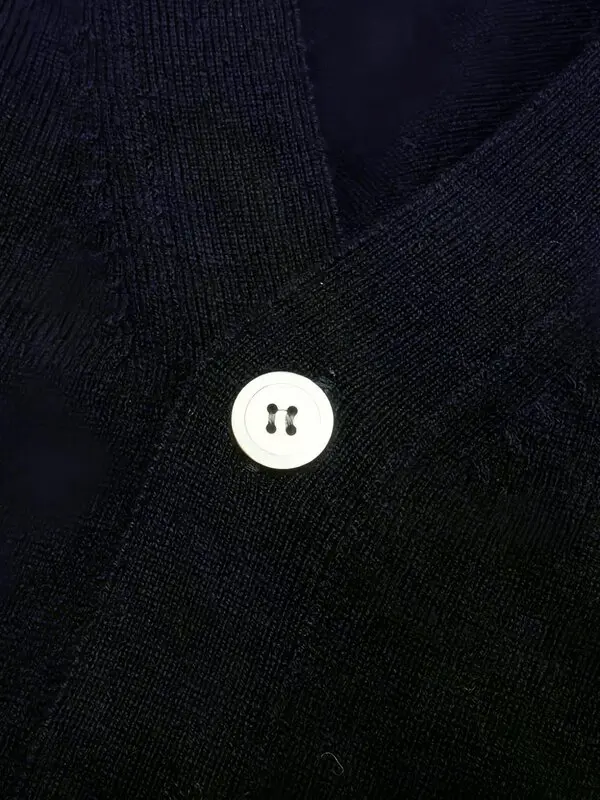 Play Comme Des Garcon X The Artist Invader Heart-patch Cardigan - Blue