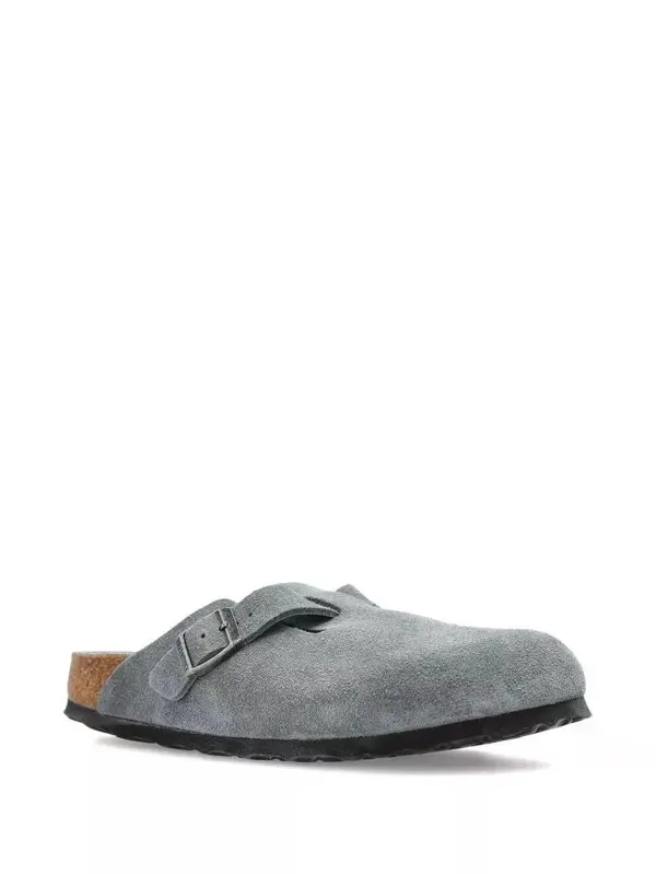BIRKENSTOCK Buckle Suede Mules
