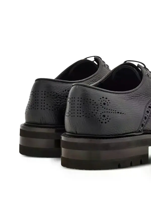 FERRAGAMO Brogue Derby Shoes With Chunky Sole