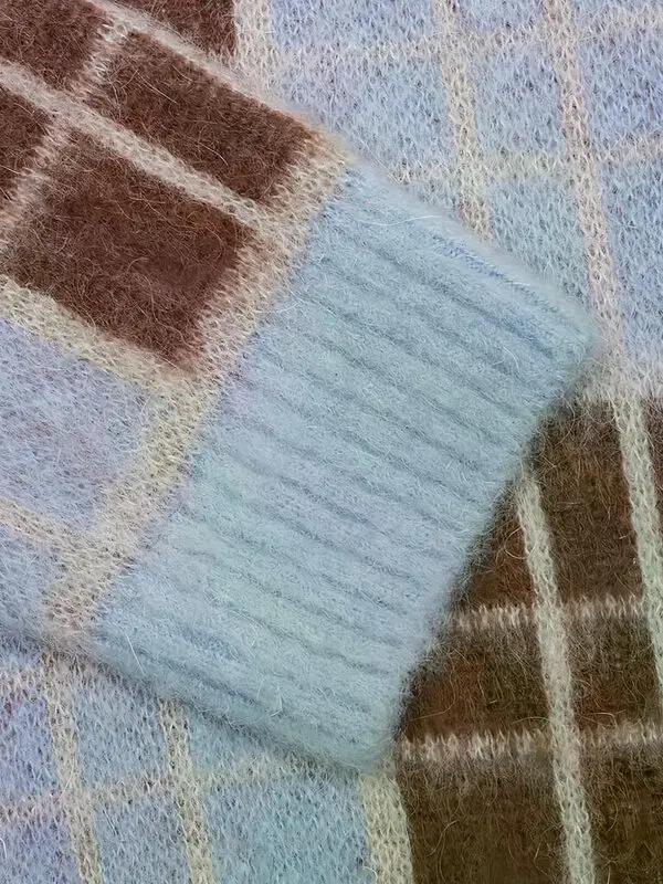 AWAKE NY Checked Sweater - Blue