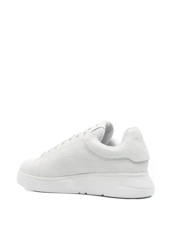 Emporio Armani Padded Tongue Leather Sneakers