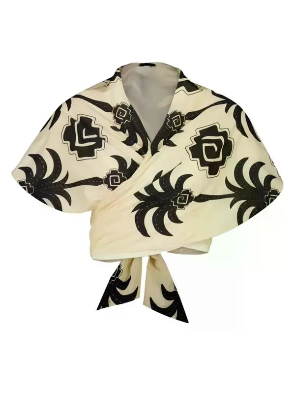 Johanna Ortiz Imagery Palm Tree-print Top - Neutrals