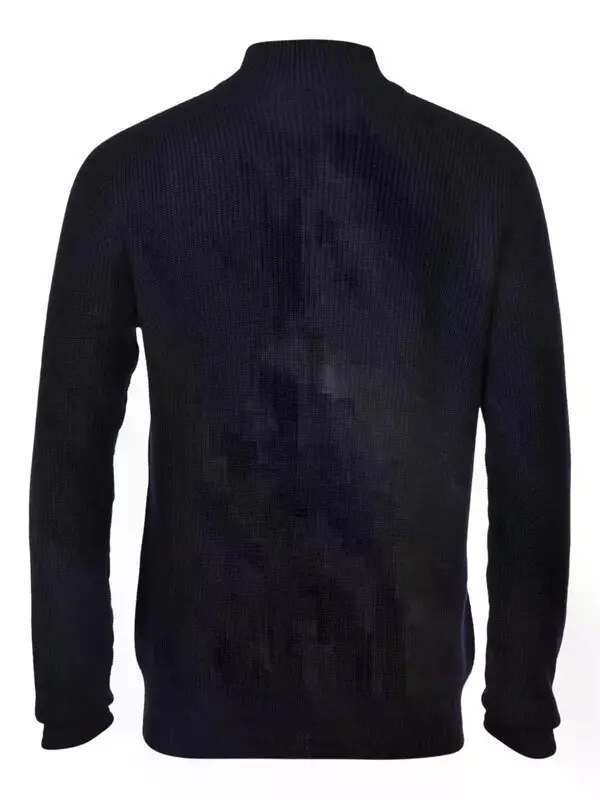 GRAN SASSO Ribbed Zip-neck Sweater