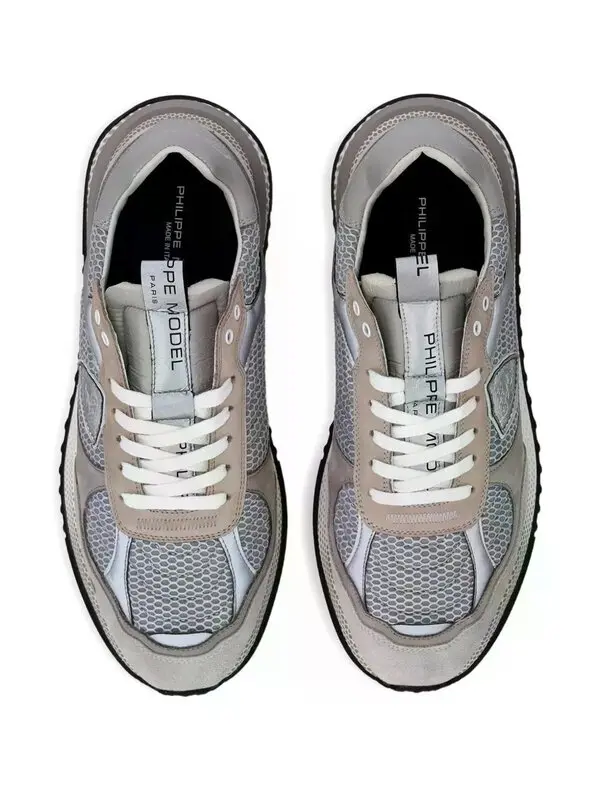 Philippe Model Olympique Mesh-paneled Sneakers - Grey