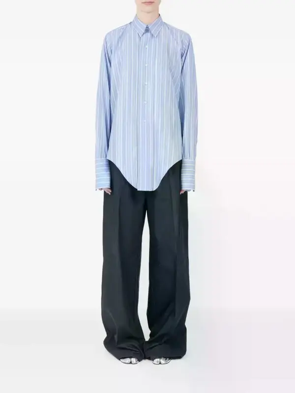 MAISON MARGIELA Striped Long-sleeved Shirt