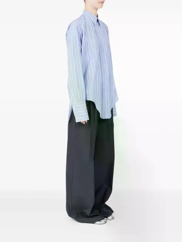 MAISON MARGIELA Striped Long-sleeved Shirt