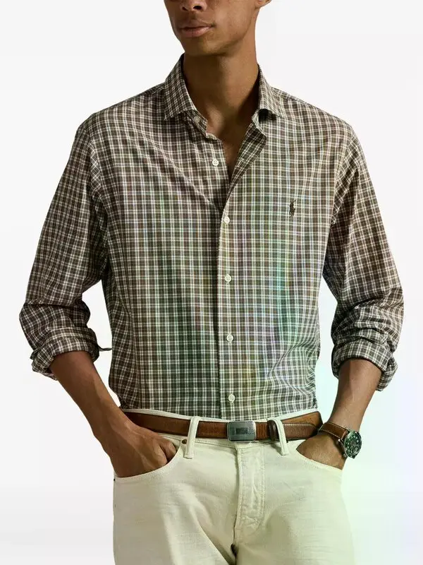 Polo Ralph Lauren Check-patterned Long-sleeve Shirt - Brown