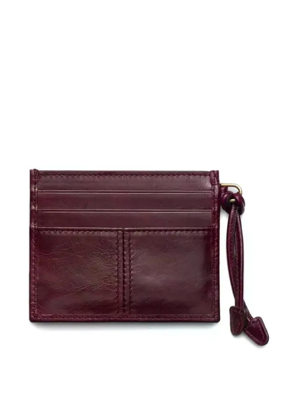 Prada Logo-plaque Card Holder - Red