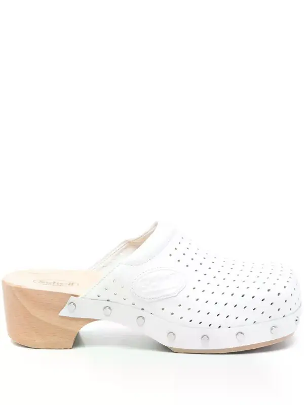Balenciaga X Scholl 40mm Clog Mules - White