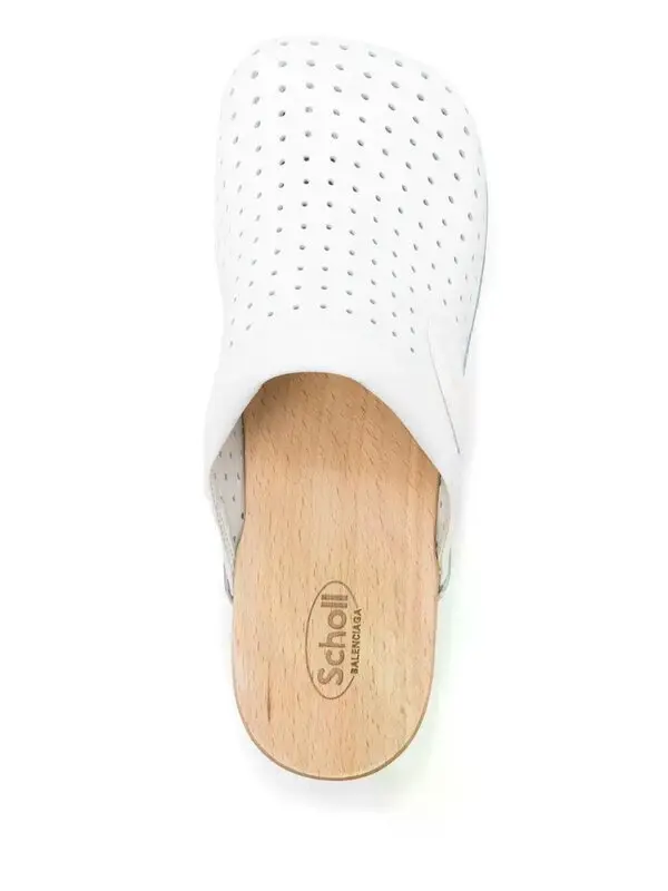 Balenciaga X Scholl 40mm Clog Mules - White