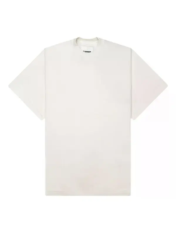 JIL SANDER Logo-embroidered T-shirt - Neutrals