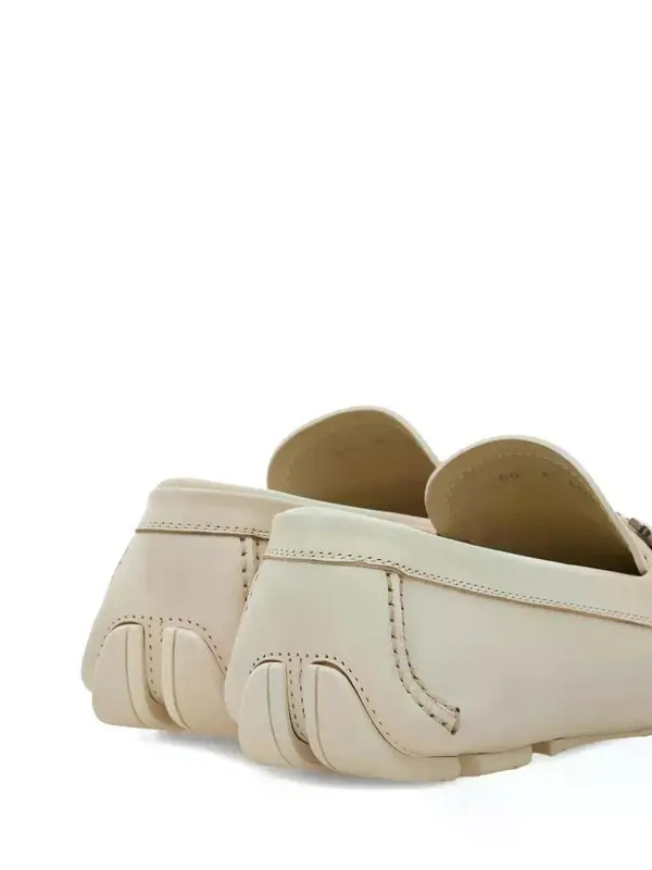 FERRAGAMO Woven-strap Gancini Ornament Loafers