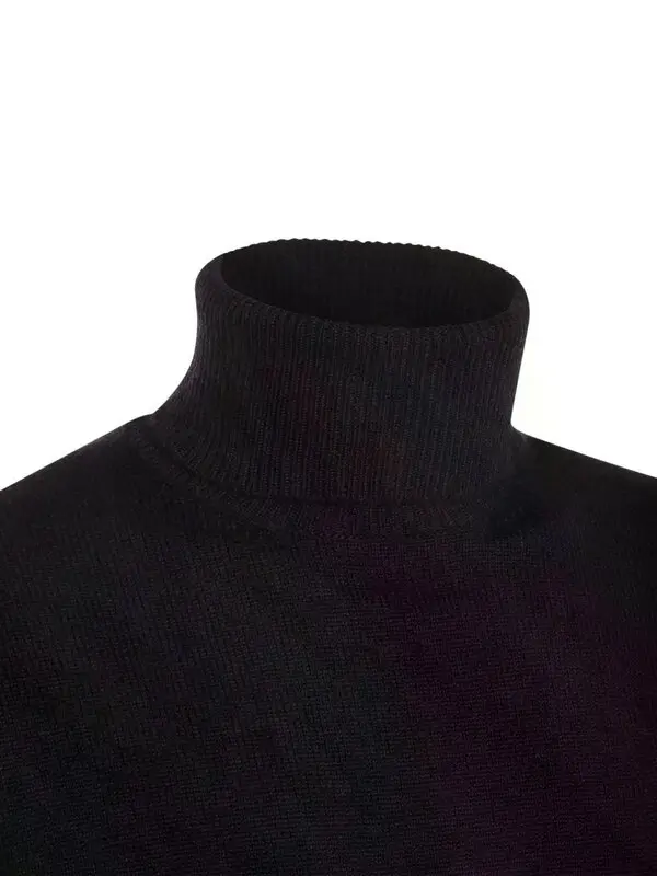 Malo Ribbed Turtleneck Fine Knit Sweater