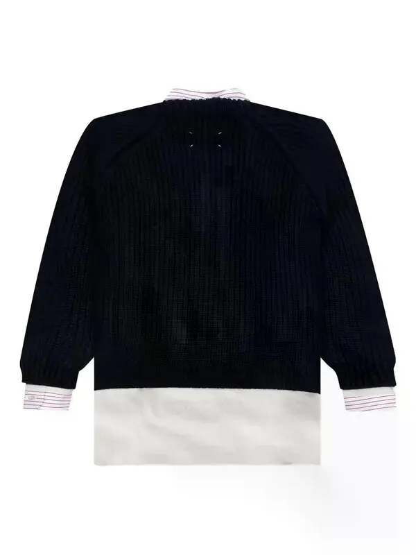 MAISON MARGIELA Layered Shirt-paneled Sweater