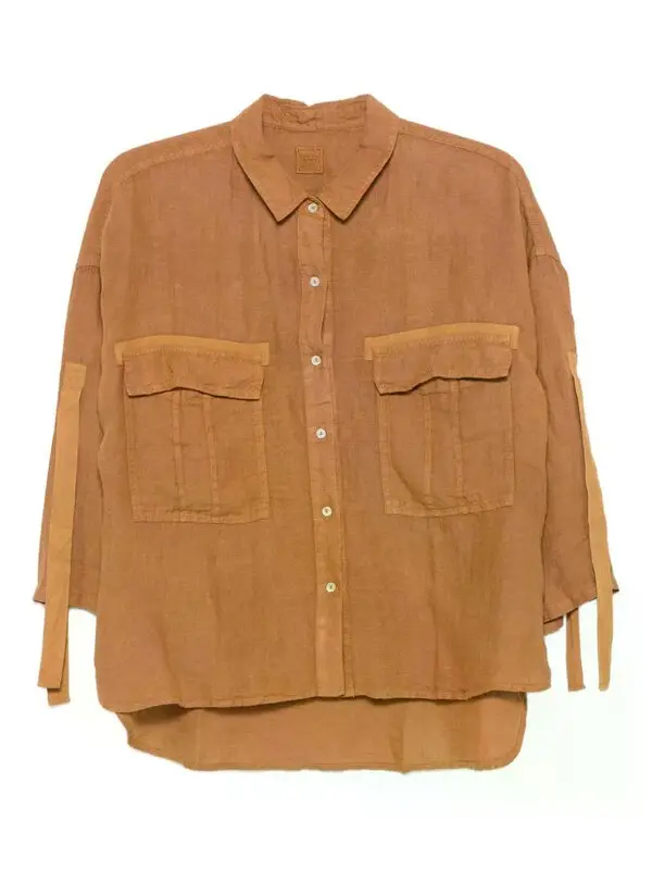 120% Lino Tie-cuff Linen Shirt