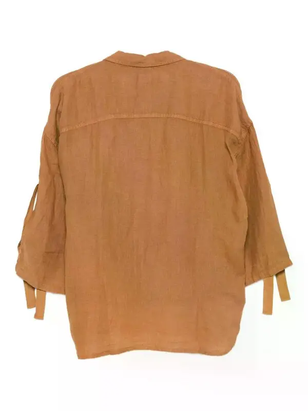 120% Lino Tie-cuff Linen Shirt