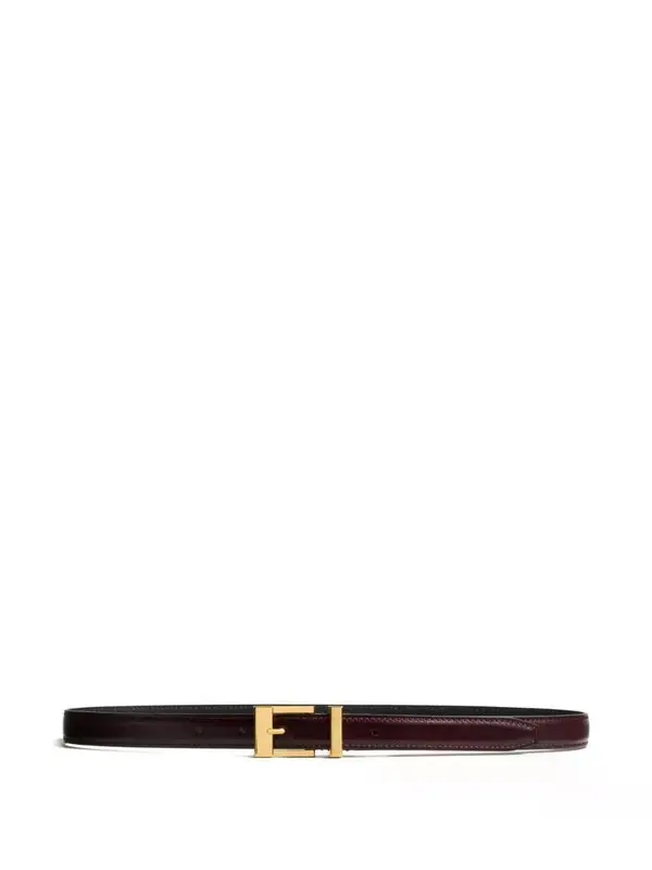 Khaite Leather Buckle Belt - Red