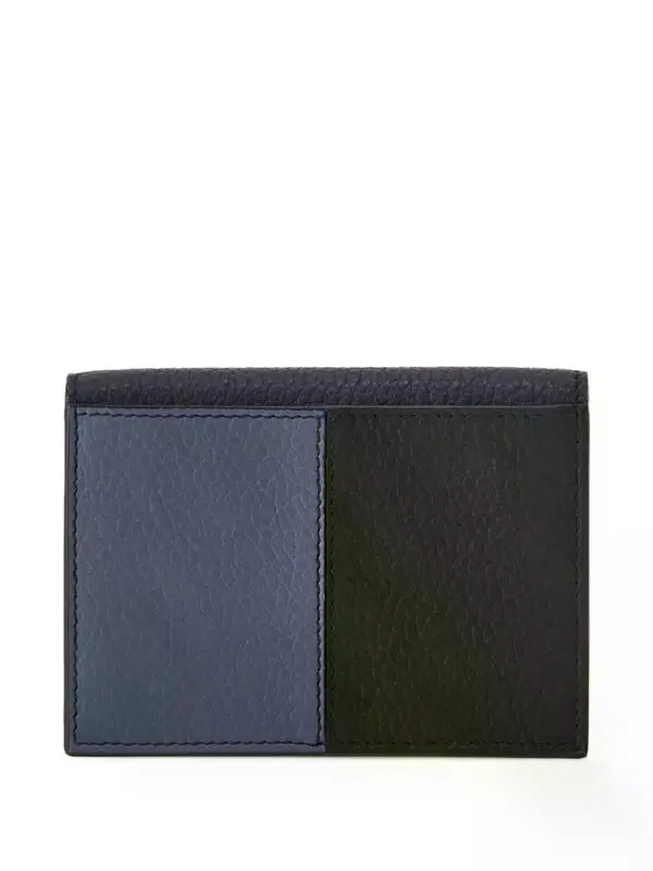 FERRAGAMO Colourblock Leather Card Holder - Blue